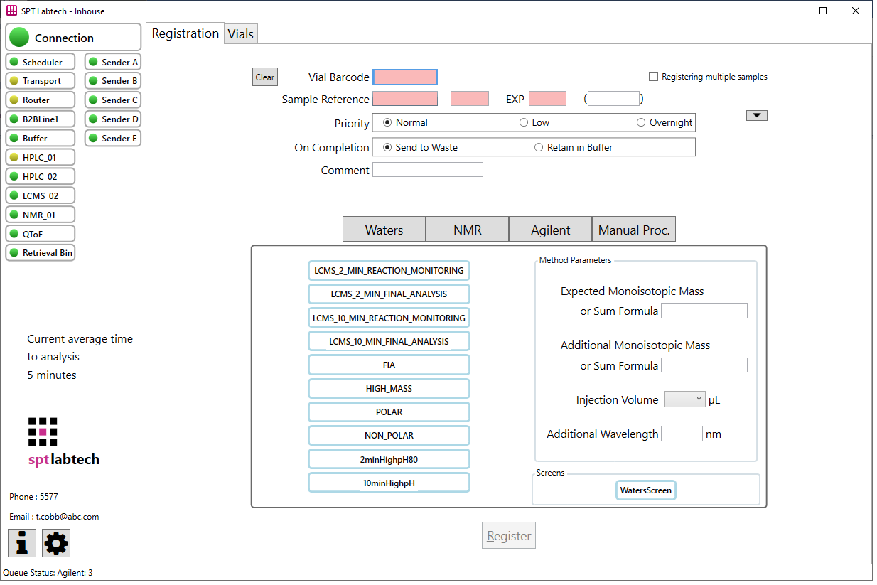 Submitting a sample - 2.3 Using lab2lab client software to request sample analyses